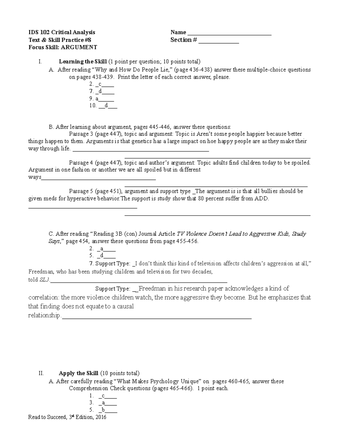 IDS 102 Critical Analysis TSP Chapter 8 Rrevised 2020 - IDS 102 ...
