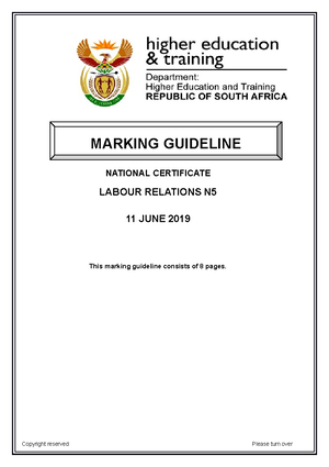 N980 - Labour Relations N5 QP JUNE 2019 - N960 (E) (J11)H NATIONAL ...