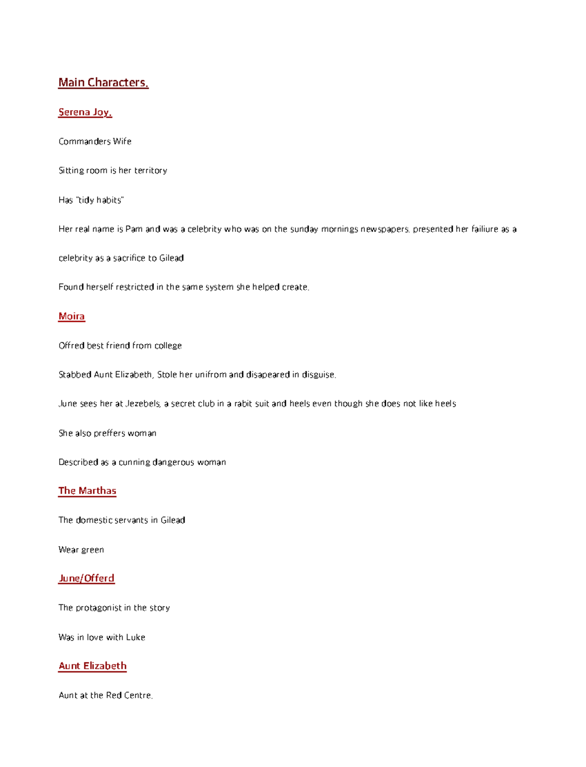 The Handmaids Tale - the handmaid tale text document - Studocu