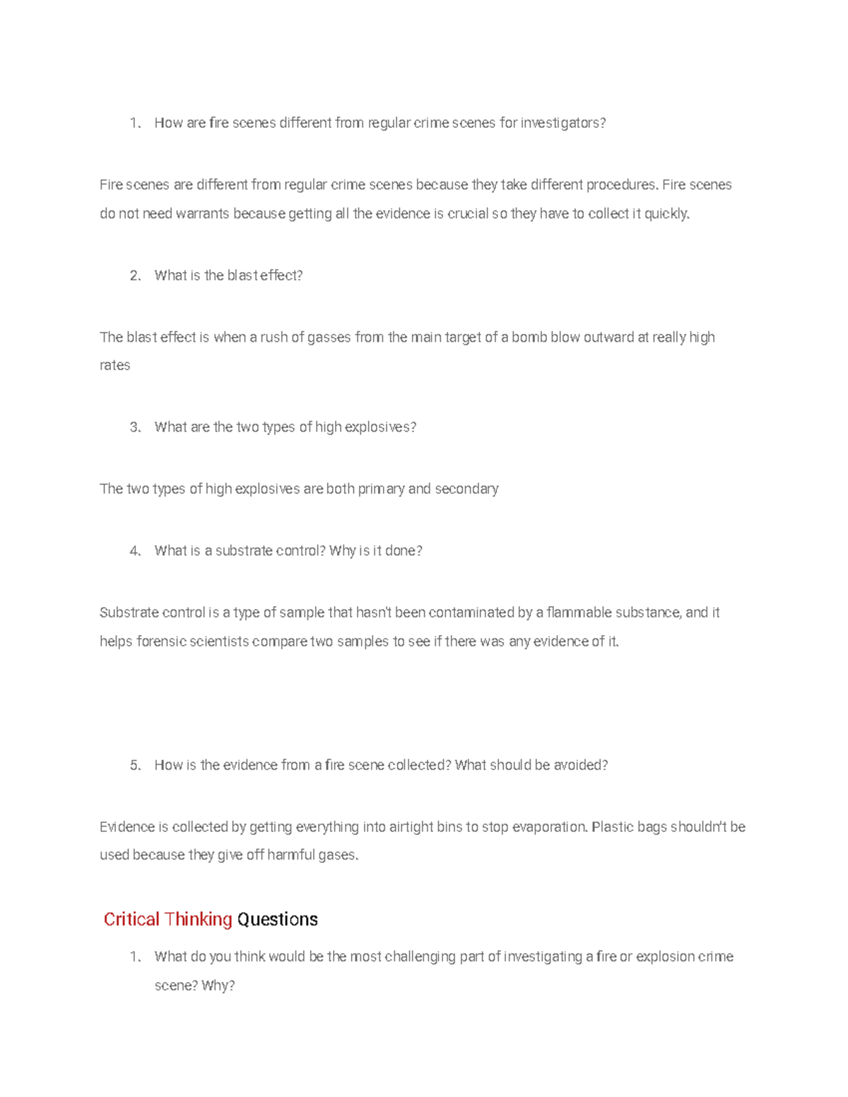 Arson and Explosions - Assignment for understand how to solve a case ...