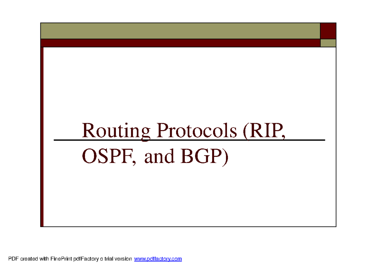 Routing protocol-csa510 - PDF created with FinePrint pdfFactory o trial version pdffactory ...