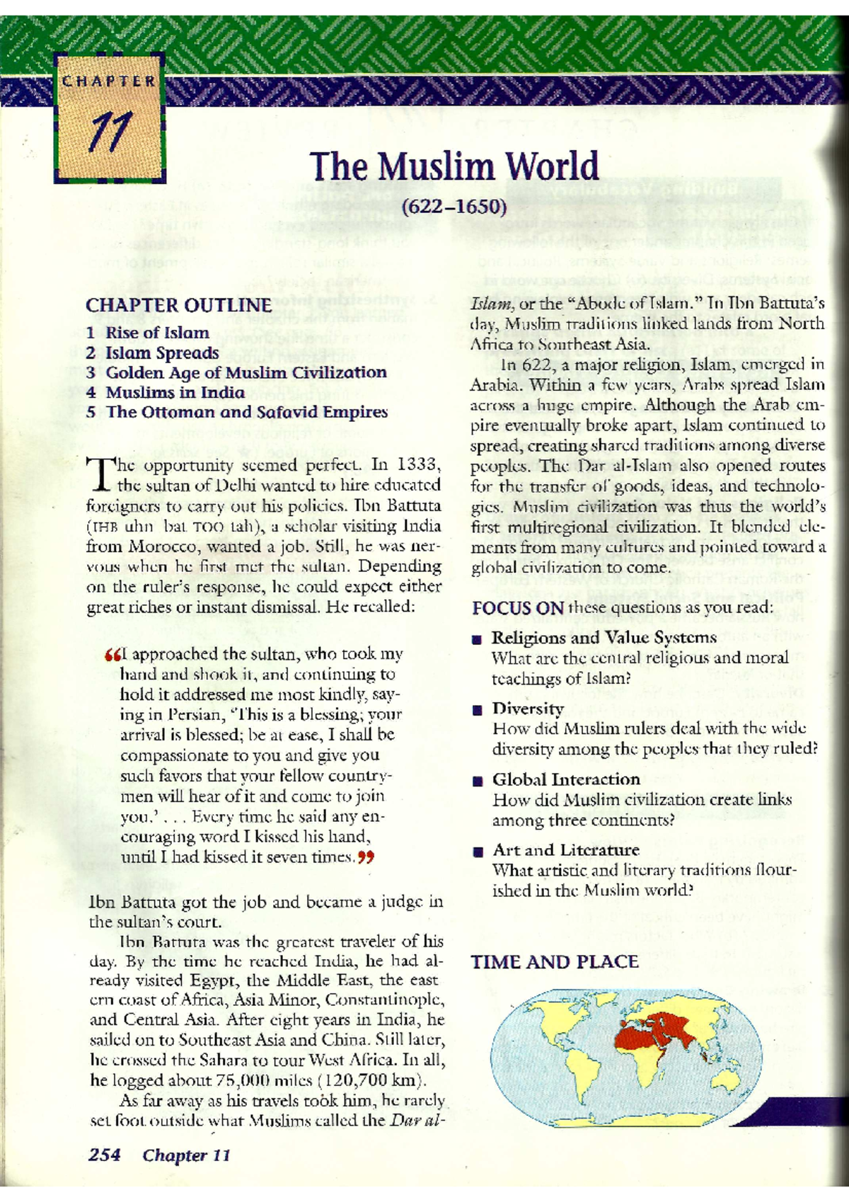The Muslim World-Scanned Notes - CHAPTER 11 The Muslim World CHAPTER ...