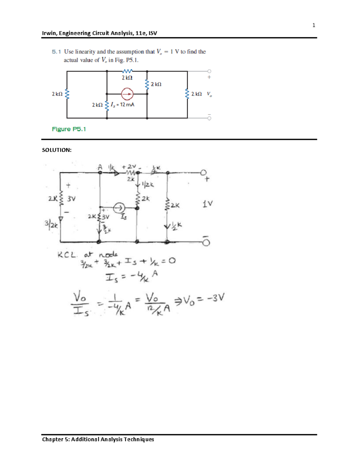 Ch05 Irwin Engineering Circuit Analysis 11e ISV SOLUTION Irwin