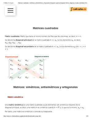 Suma de matrices - MATE - Suma de matrices La suma de dos matrices A ...