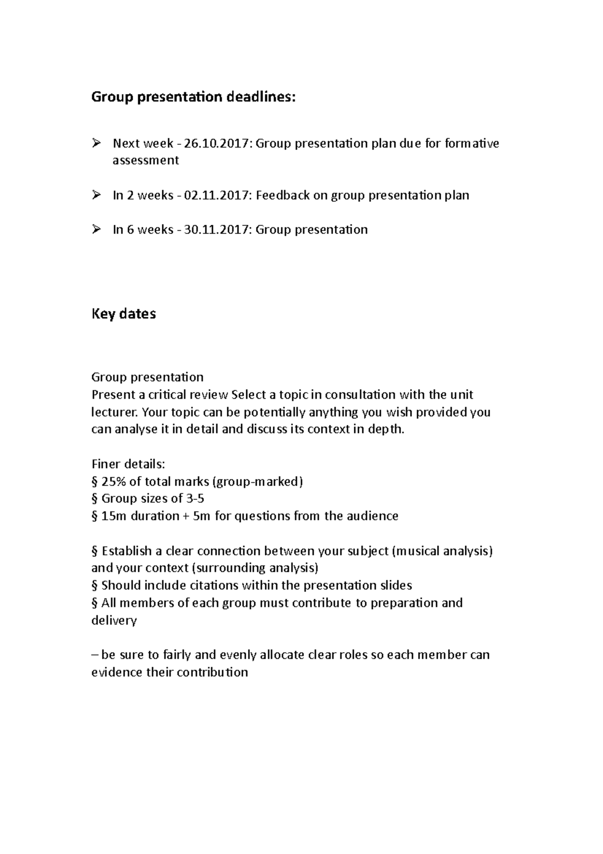 Music in Context Lecture 4 - Quality Factors in Presentations - Full ...