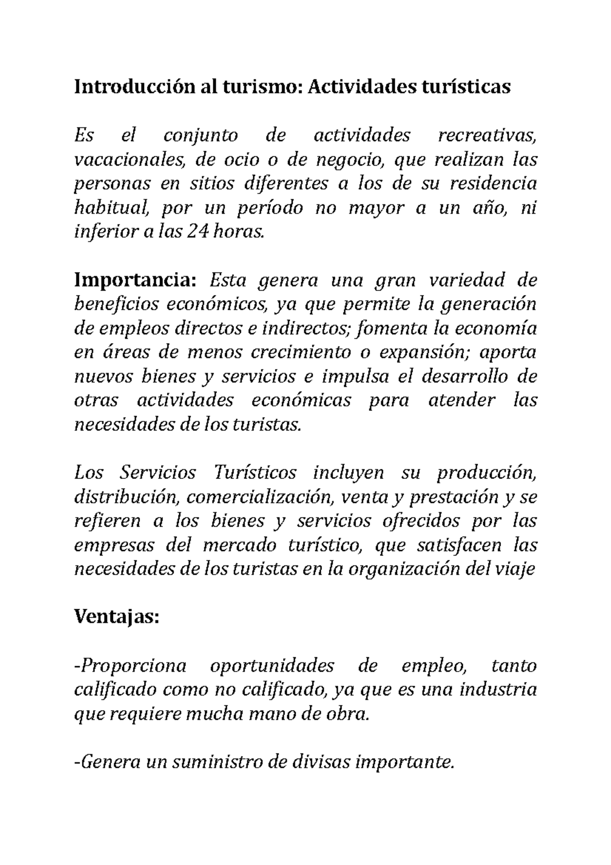 Introducción al turismo: UASD - Introducción al turismo: Actividades ...