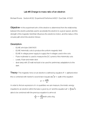[Physics II] Experiment 2 Post Lab - Exp 2: Resonance Tube Ashley ...