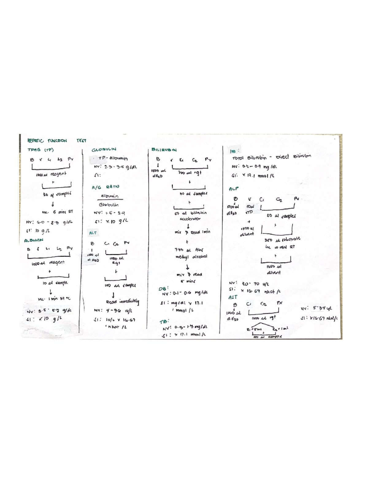 Hepatic Function - hehehe - HEPATIC FUNCTION TEST TPAG (TP) GLOBULIN ...