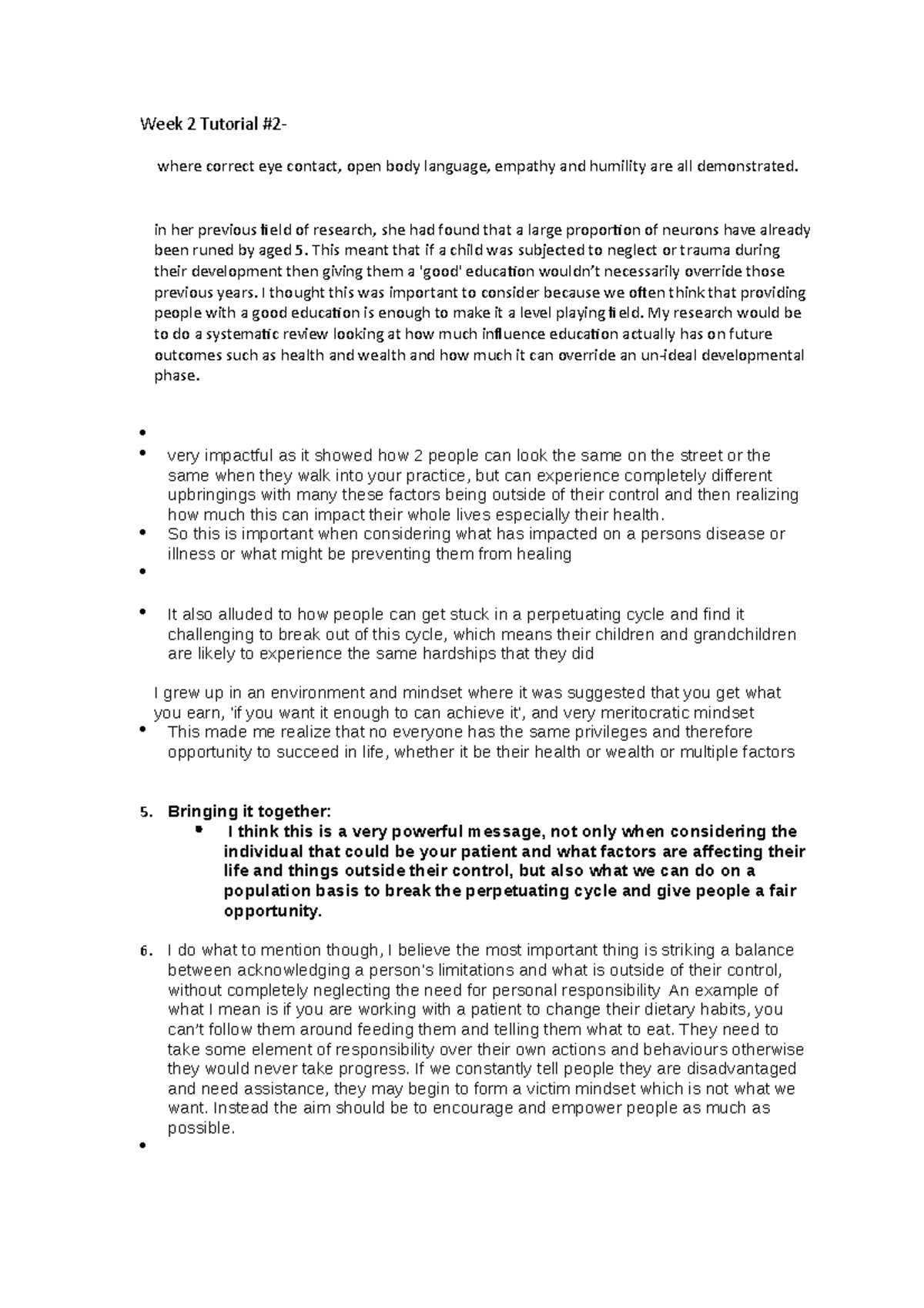 Week 2 Tutorial #2 - Health, society and research - Week 2 Tutorial #2 ...