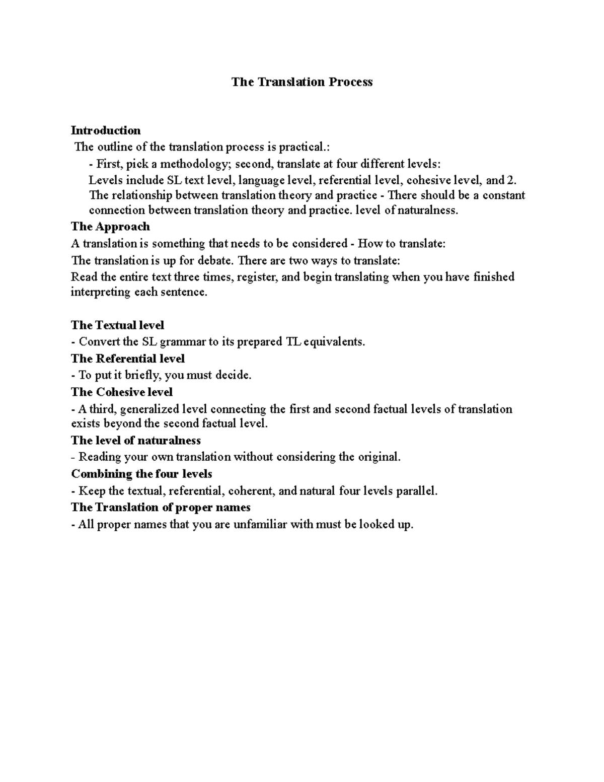 phương pháp luận khoa học - The Translation Process Introduction The ...