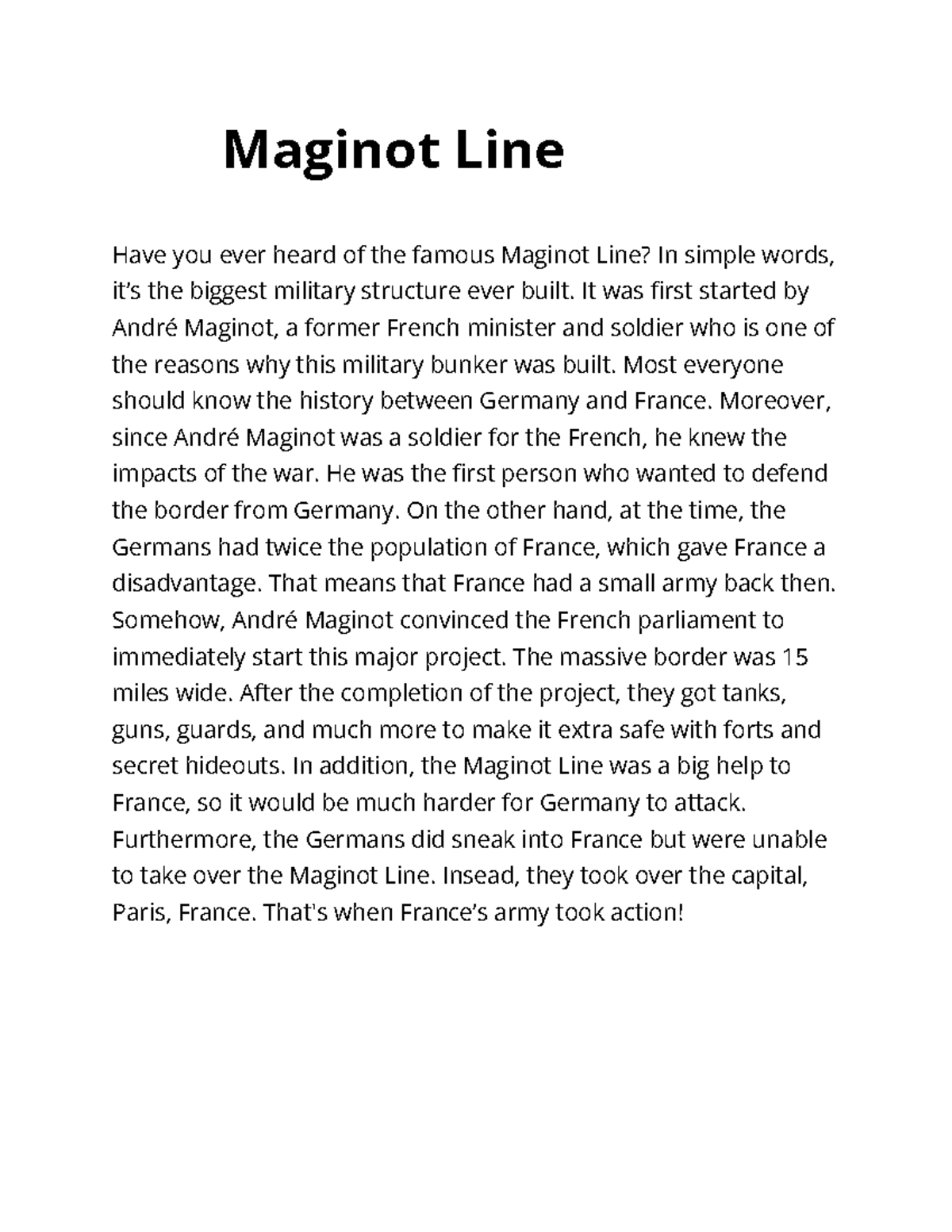 Maginot Line - It was first started by André Maginot, a former French ...