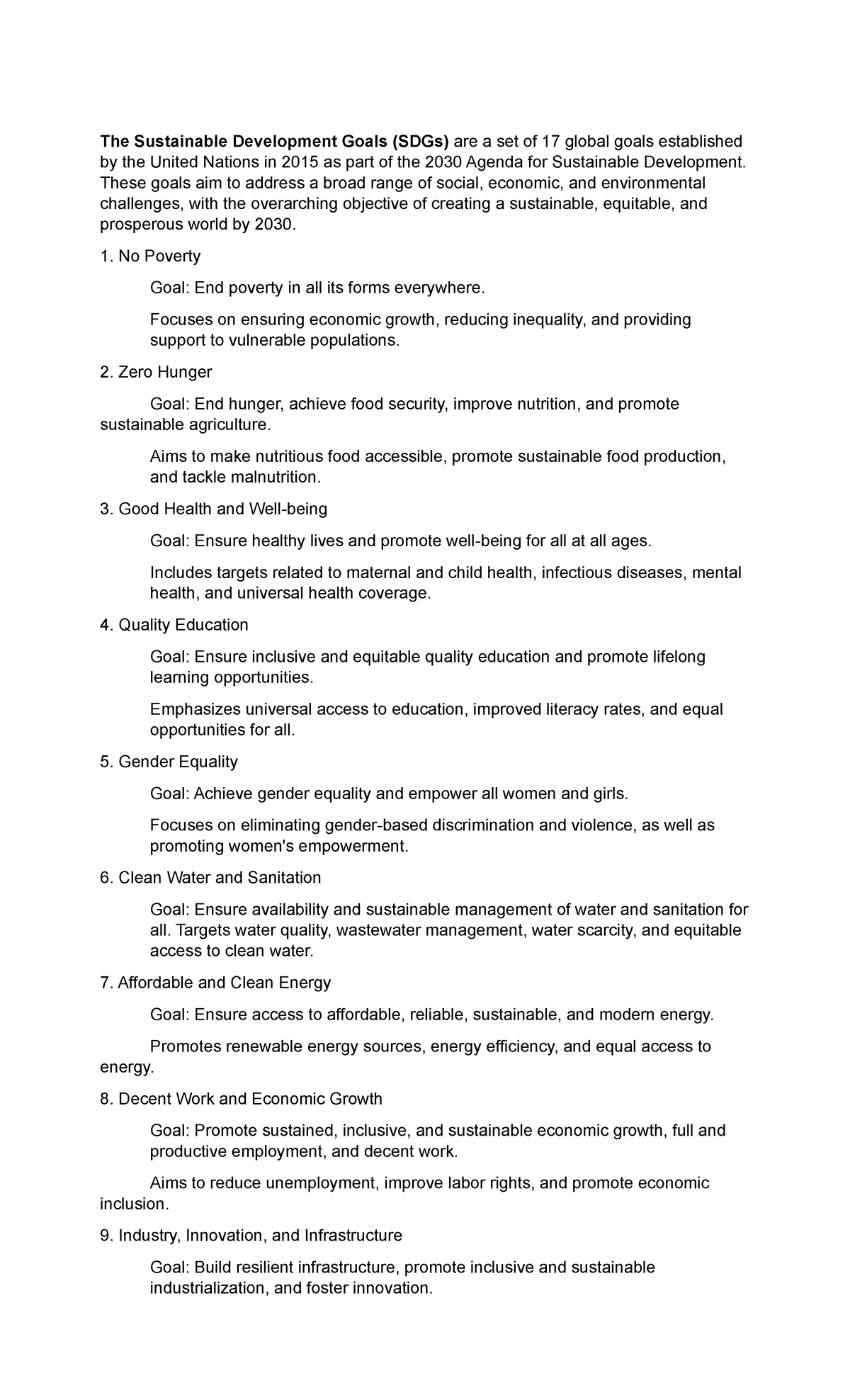 SDG - Information about SGDs. - The Sustainable Development Goals (SDGs ...