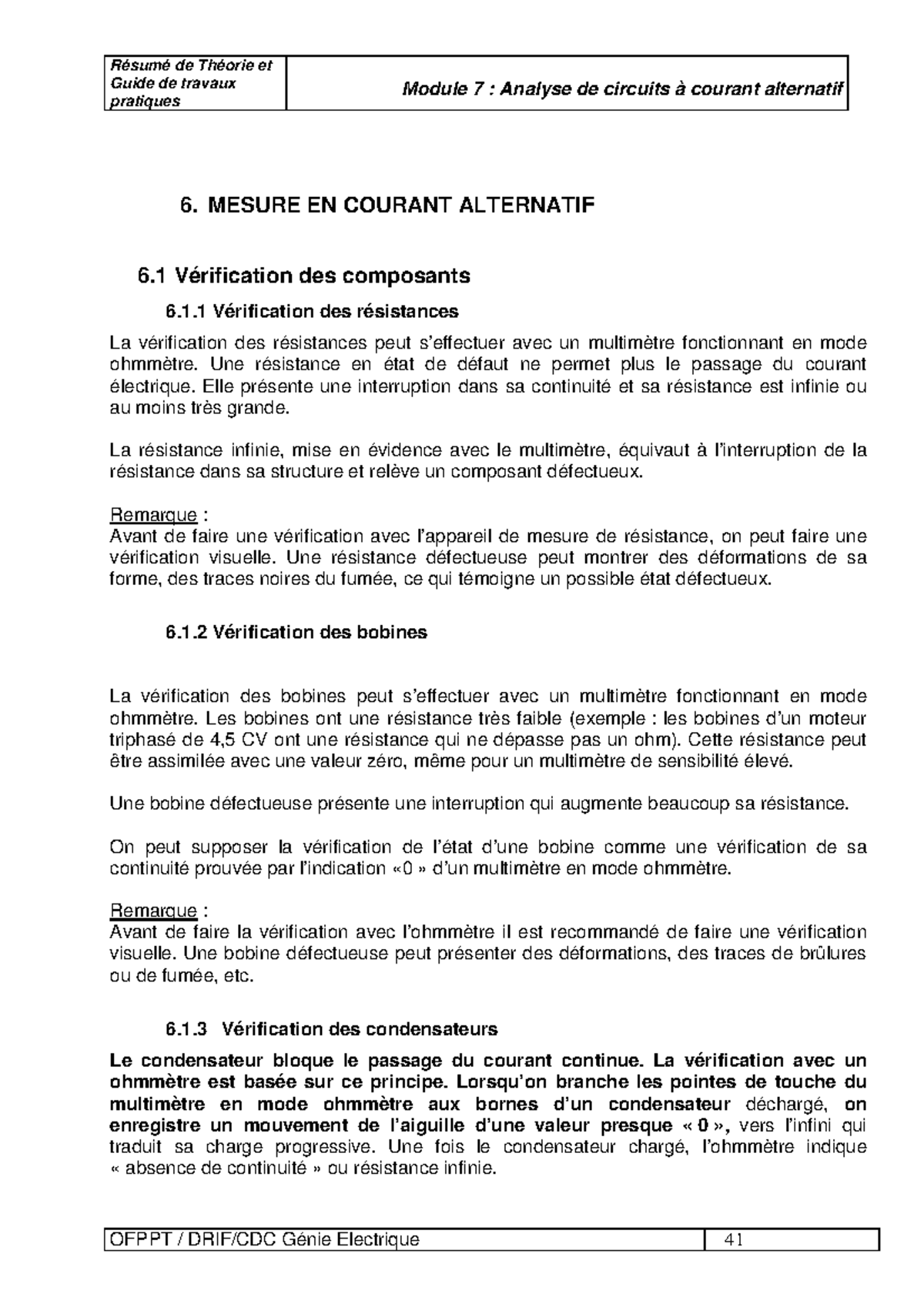 Analyse de circuits à c.a-EC 3 - Guide de travaux pratiques Module 7 : Analyse de circuits à ...