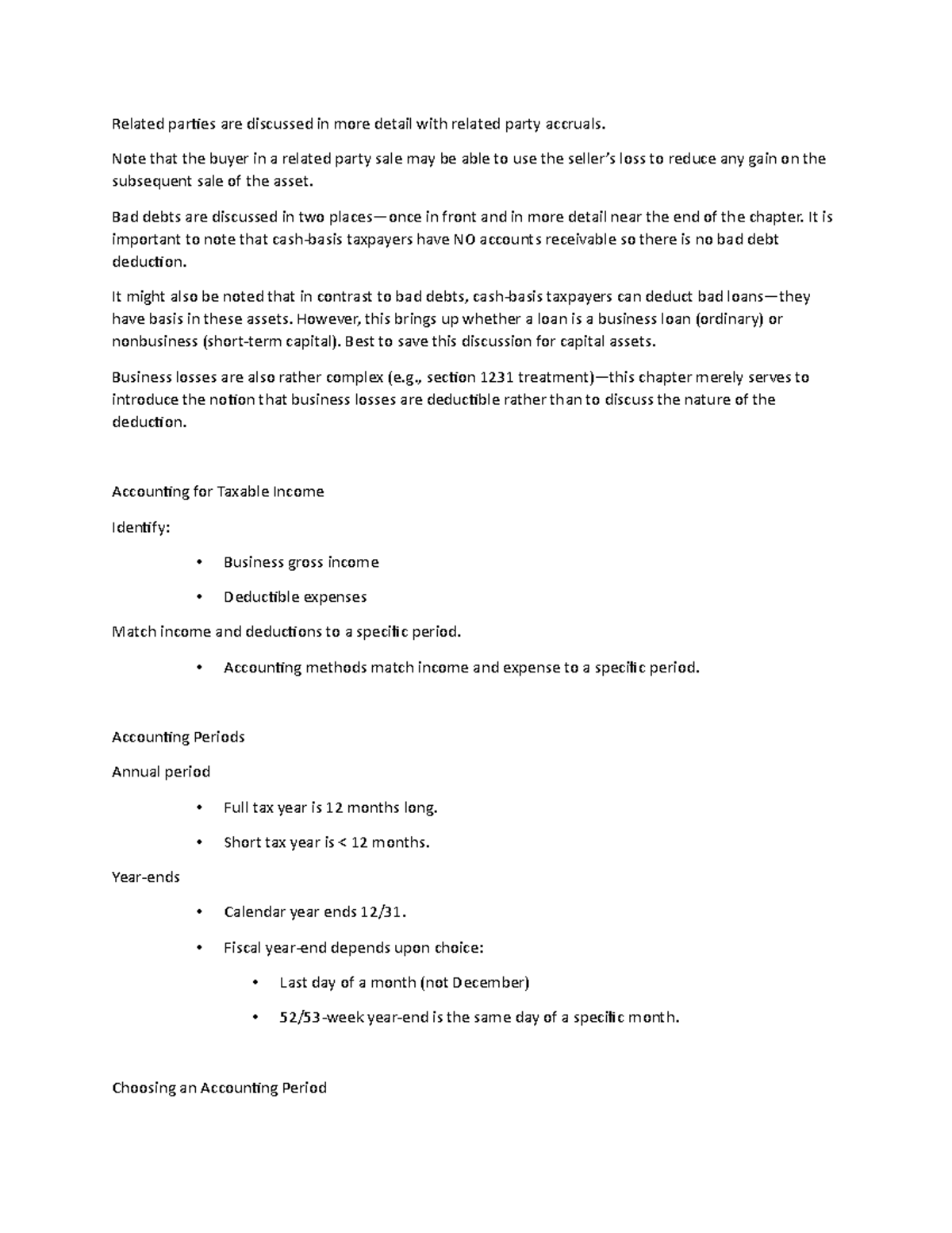 Lecture Notes 3a - Related parties are discussed in more detail with ...