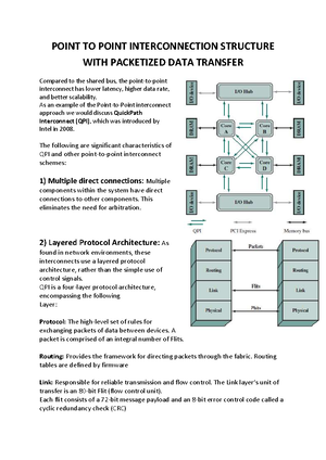 Point to Point Interconnect QPI PCIe - POINT TO POINT INTERCONNECTION STRUCTURE WITH PACKETIZED ...
