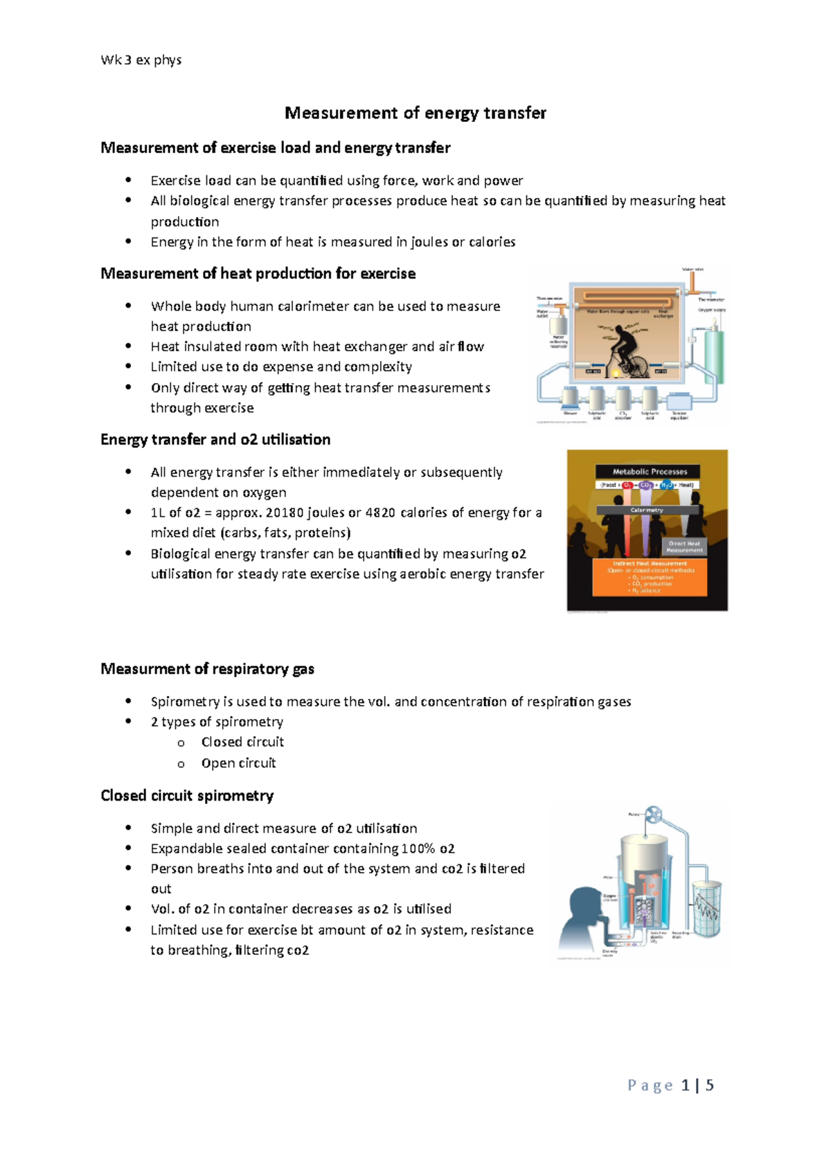 Lecture 3 - measuring energy transfer - Measurement of energy transfer ...
