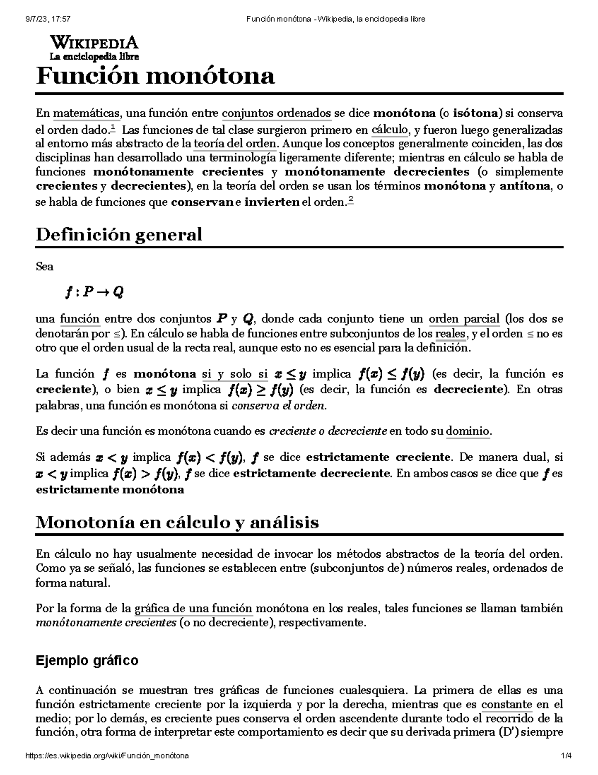 Función monótona - Wikipedia, la enciclopedia libre - Función monótona ...