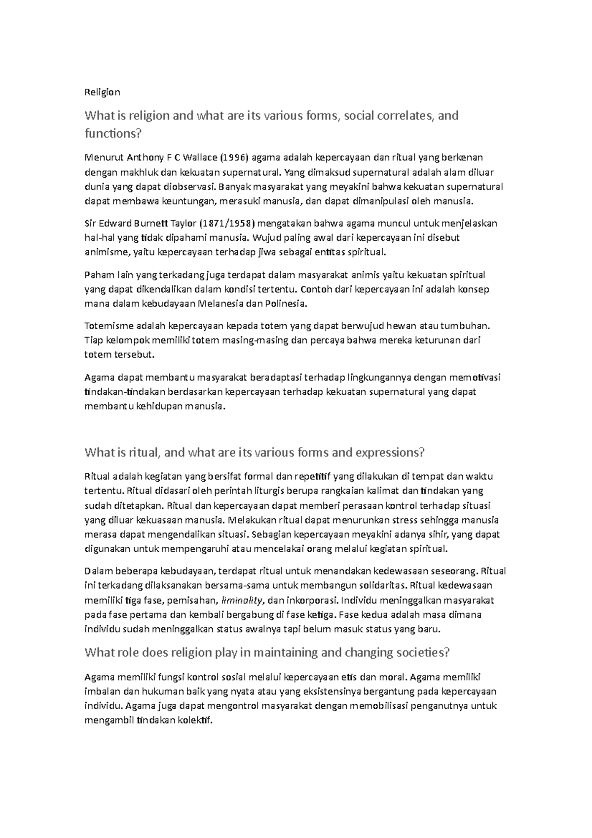 Religion - Religion What is religion and what are its various forms ...