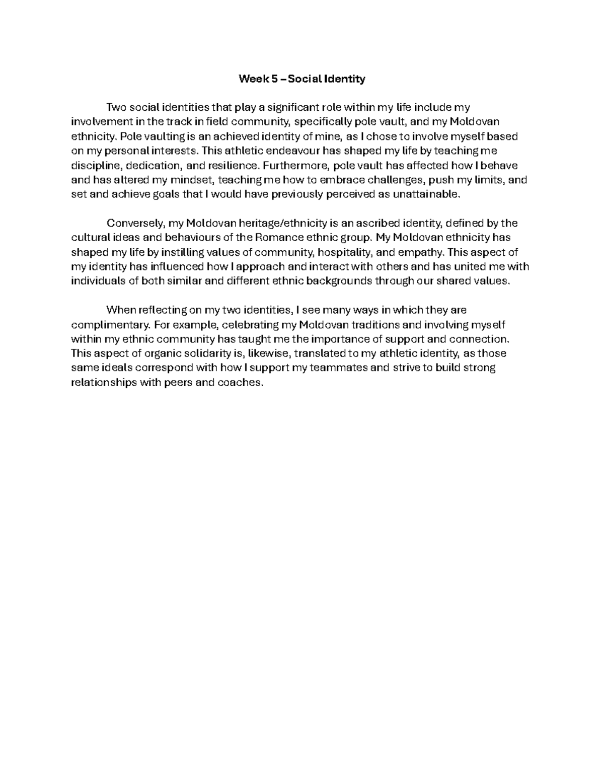 Anthro 1025 - Week 5 - Social Identity - Week 5 – Social Identity Two ...