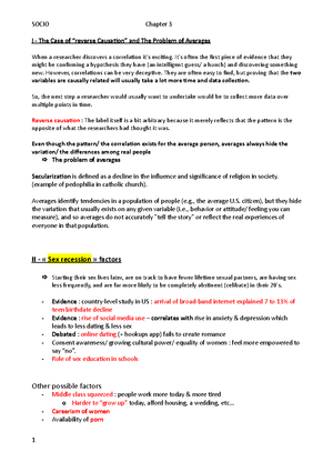 Socio Chapter 2 - INTRO Sociology is more focused on studying the ...
