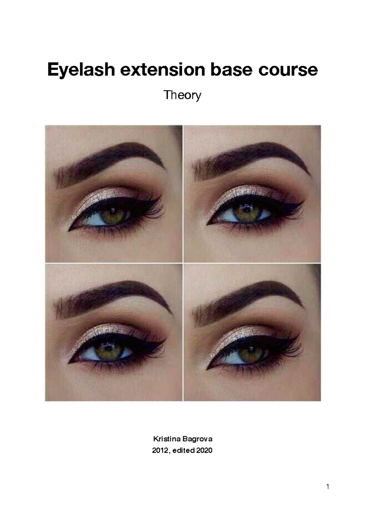 Eyelash extension course english - Eyelash extension base course Theory ...