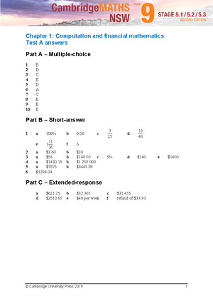 Camb Maths 9 5 - Practise test topic by topic - Chapter 1: Computation ...