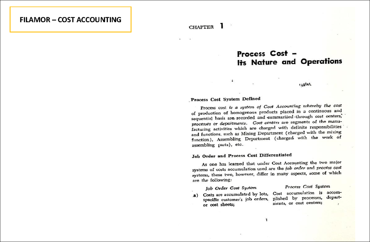 Process Cost Accounting by Filamor - Accontancy - FILAMOR – COST ...
