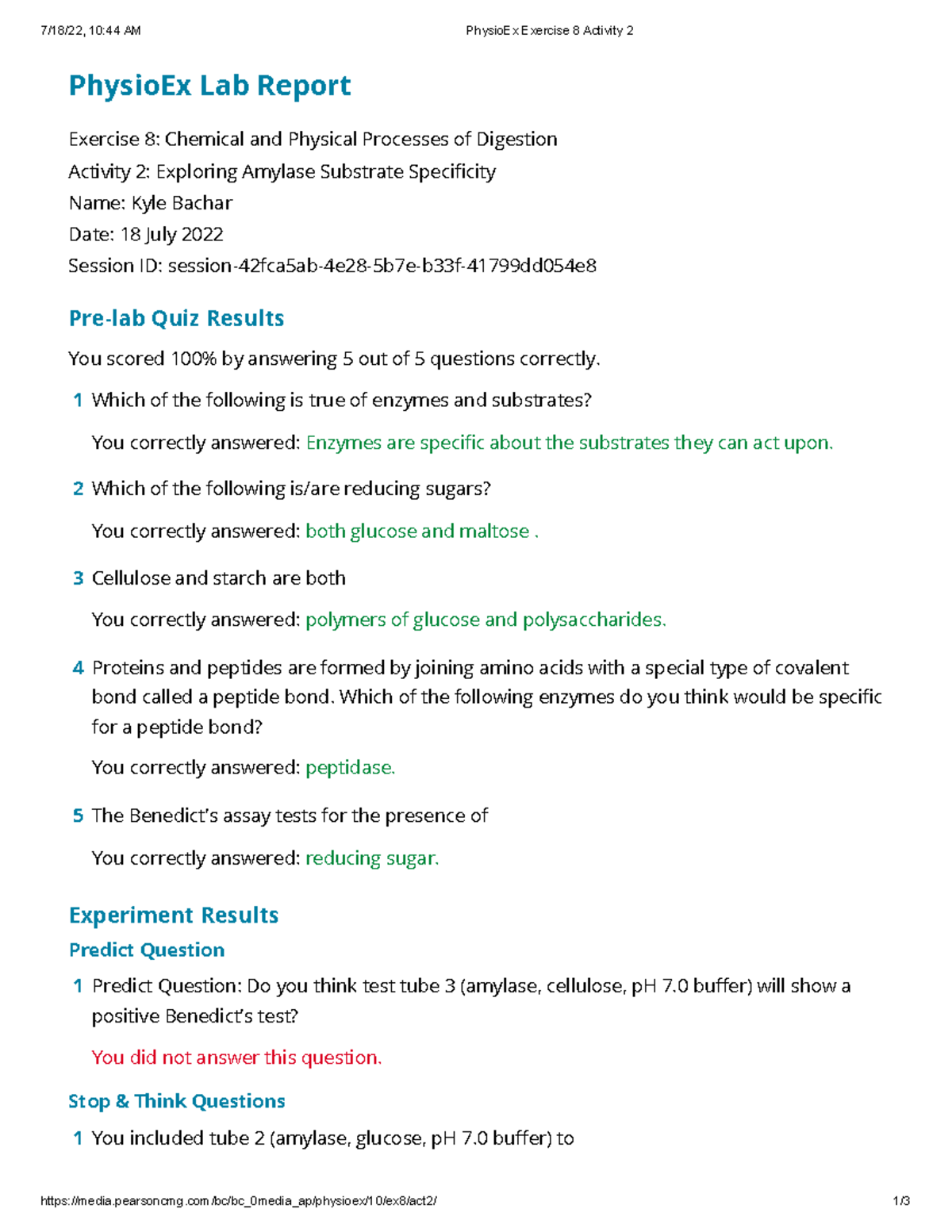 Physio Ex Exercise 8 Activity 2 Kyle - 7/18/22, 10:44 AM PhysioEx ...
