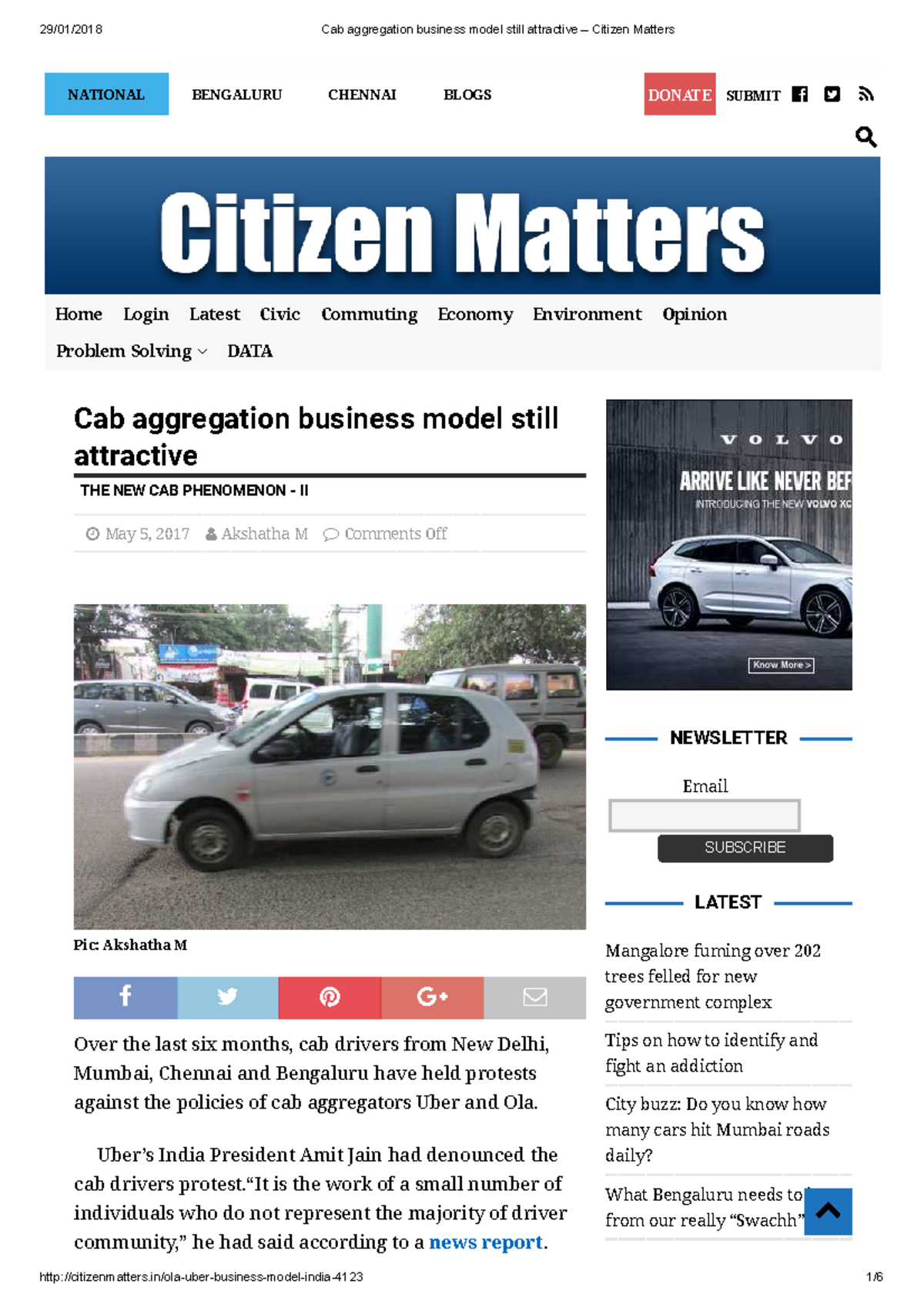 Cab aggregation business model still att - Cab aggregation business ...