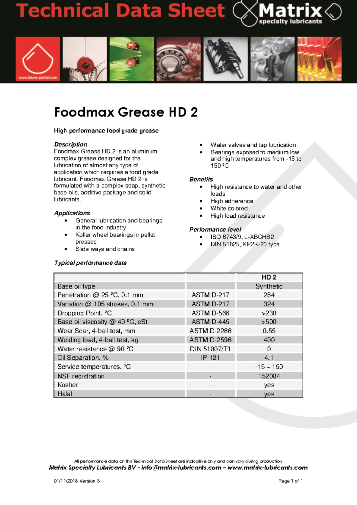 Foodmax Grease HD 2 - Ficha de grasa técnica - All performance data on ...