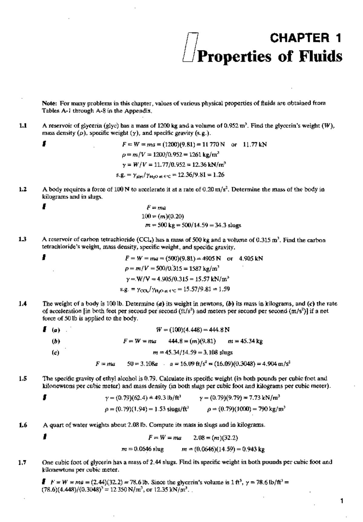 Solved Problems in Fluids - Mechanical Engineering - Studocu