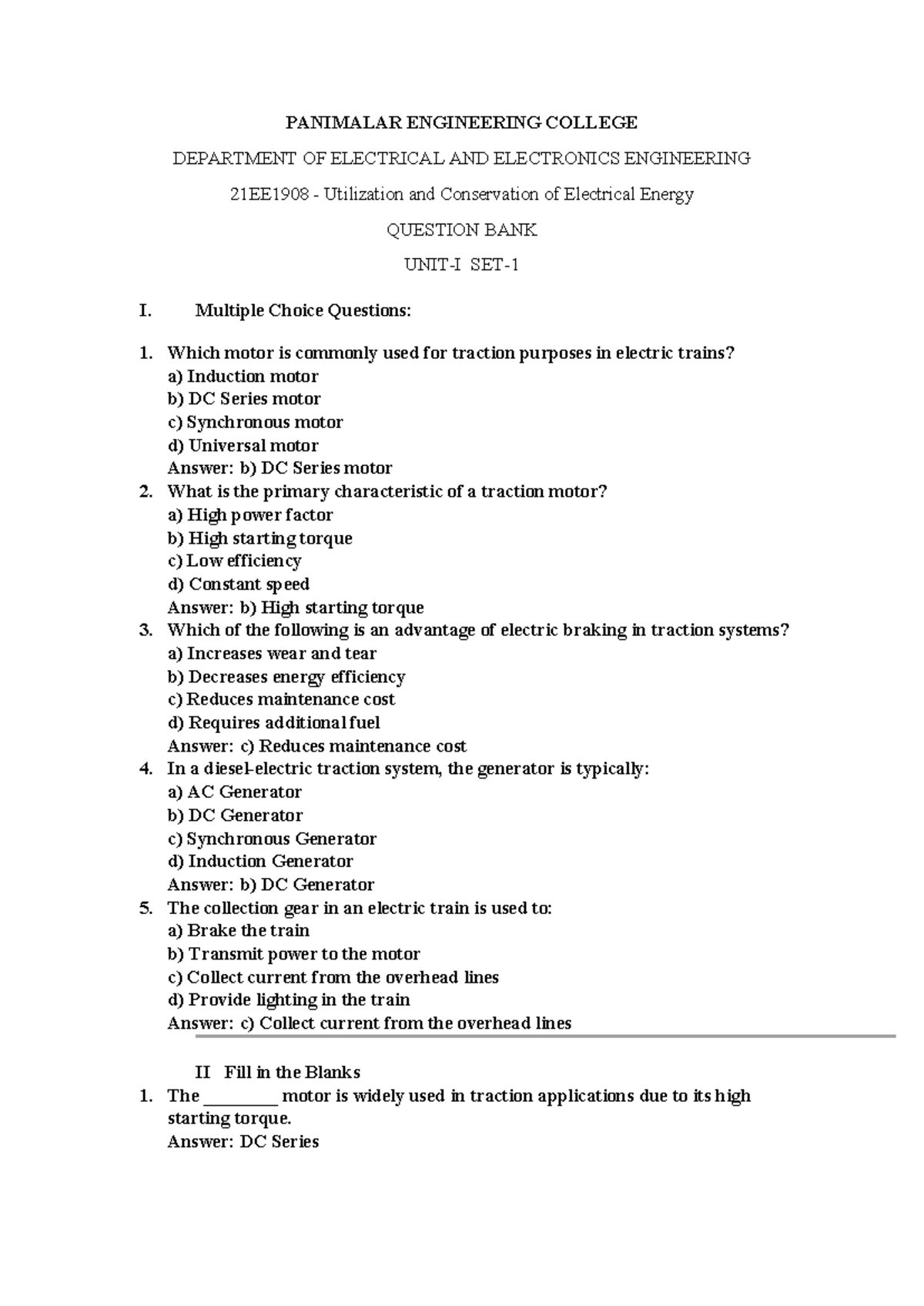 UNIT I SET 1 - notes - PANIMALAR ENGINEERING COLLEGE DEPARTMENT OF ...