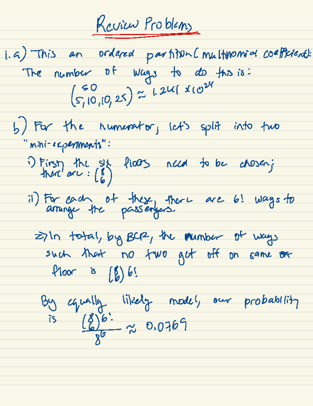 2D03Review Session - Review Problems a) This an ordered partition ...