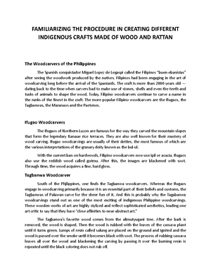 Describing Indigenous Crafts - DESCRIBING INDIGENOUS CRAFTS, THE ...