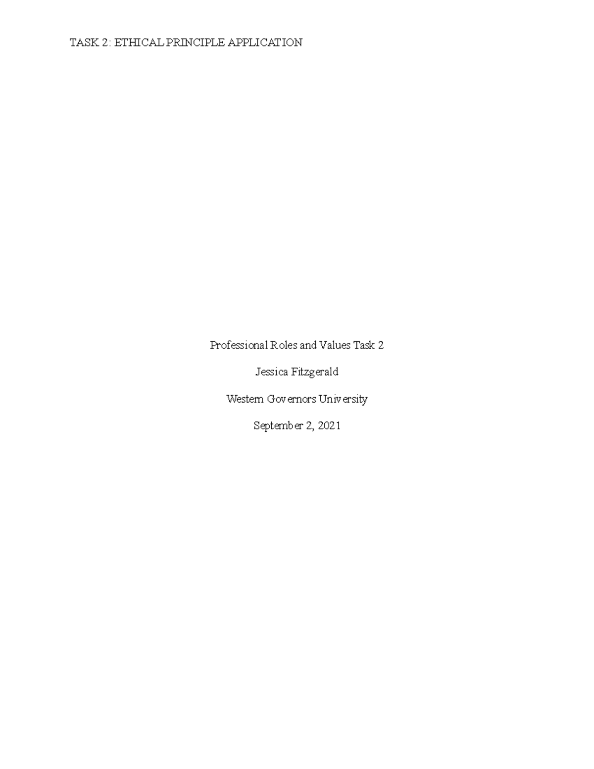 C304 Task 2 - passes first attempt - Professional Roles and Values Task ...