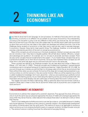 2. Thinking like an economist - Thinking like an economist Questions ...