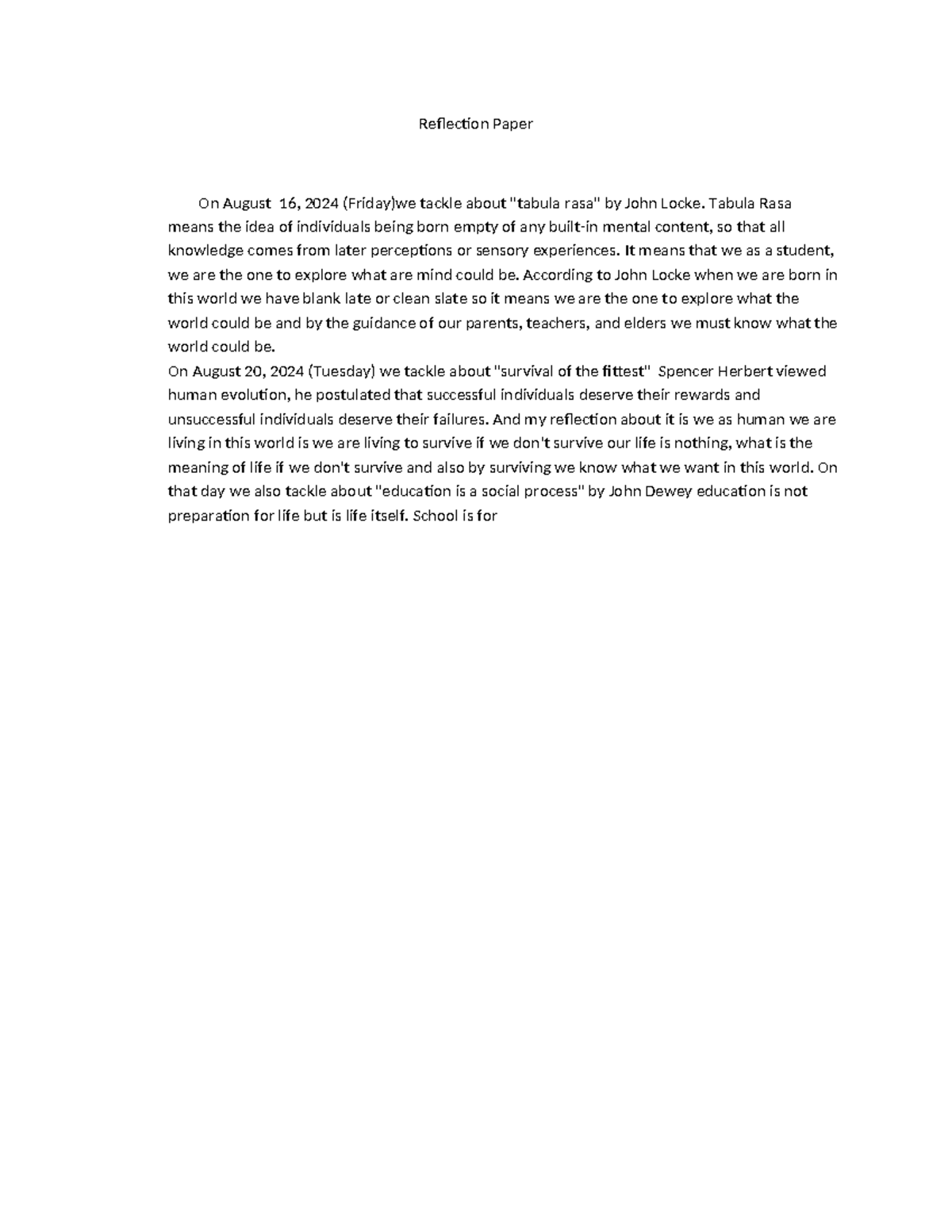 Reflection Pape-WPS Office - Reflection Paper On August 16, 2024 ...