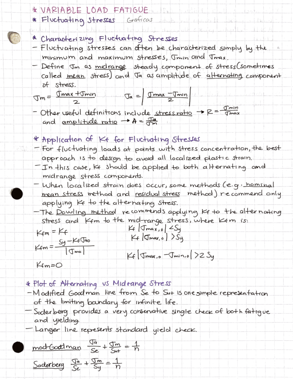 Fatigue - Notes that help with homework, quizzes and exams - VARIABLE ...