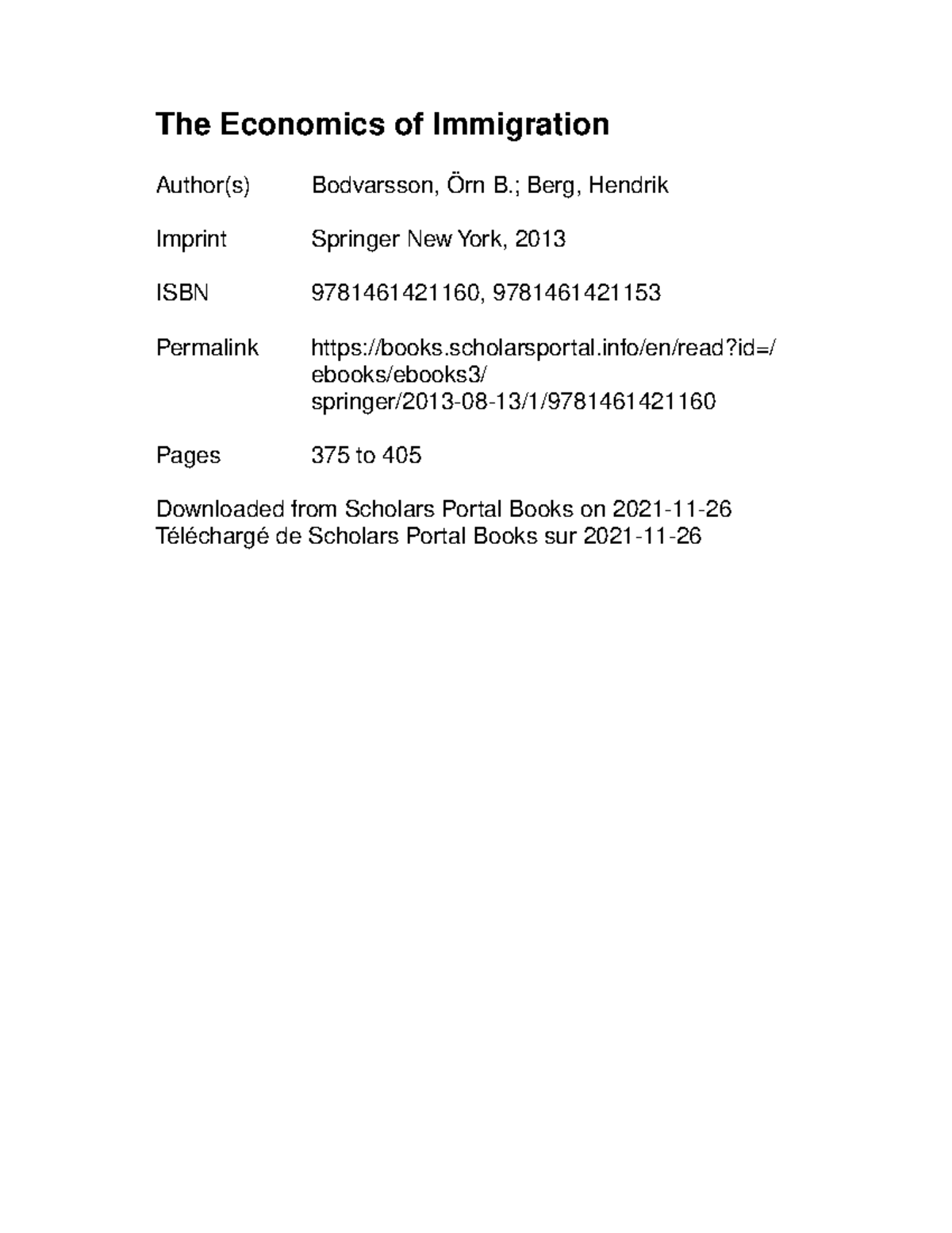 The Economics of Immigration [Pages 375-405] [2021-11-26] - The ...