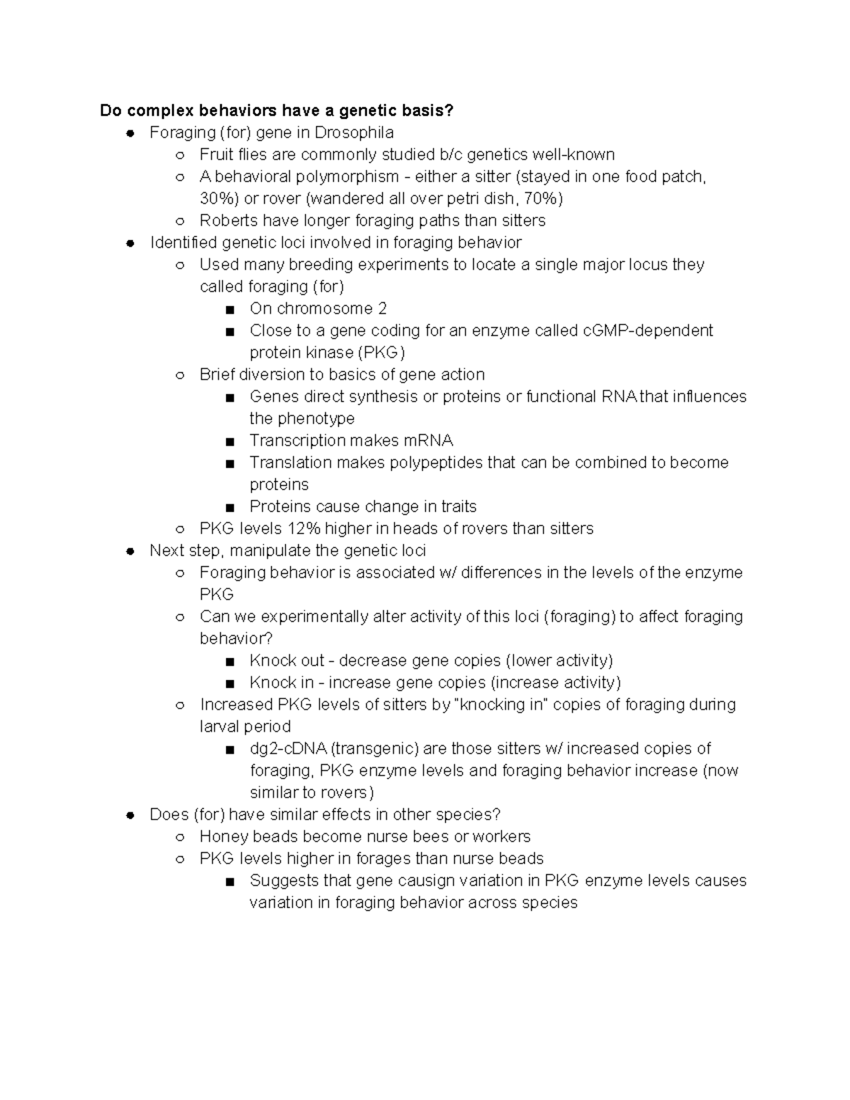 Psych 235 lecture #21 - Do complex behaviors have a genetic basis ...
