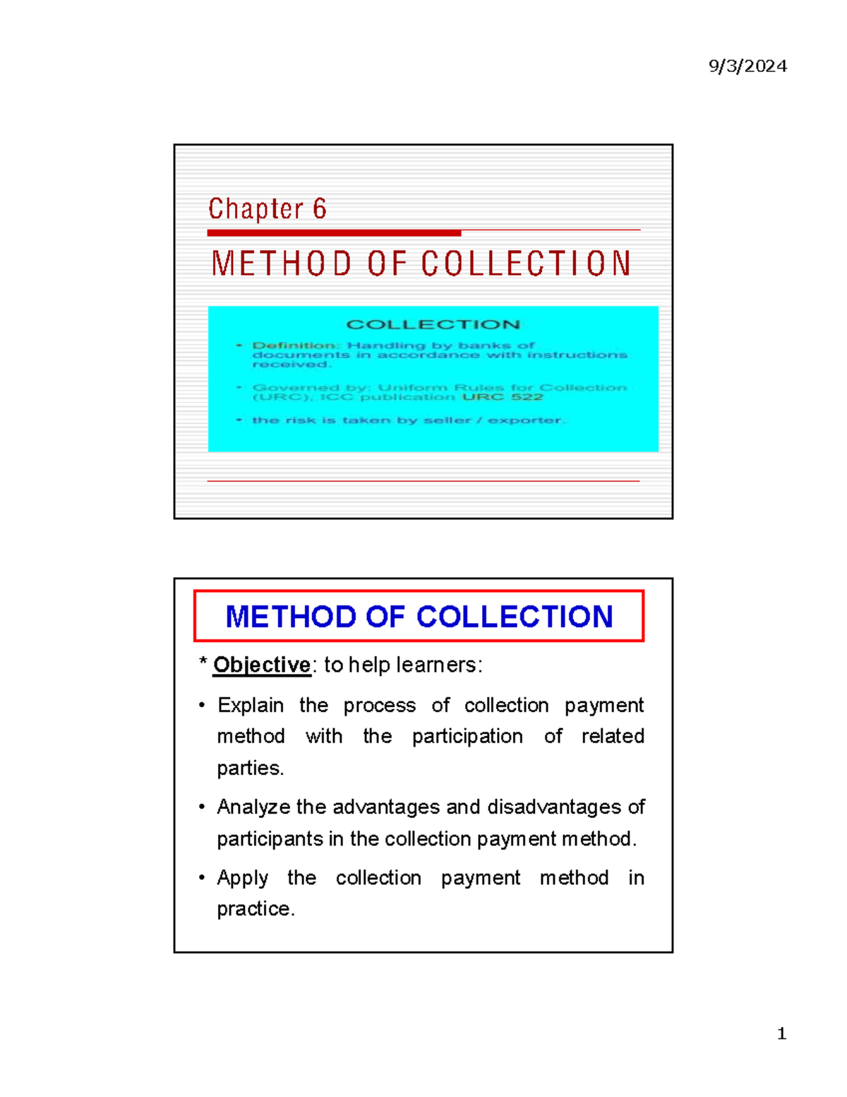 Chapter 6 Method of Collection - Chapter 6 M E T H O D O F C O LLE C T ...