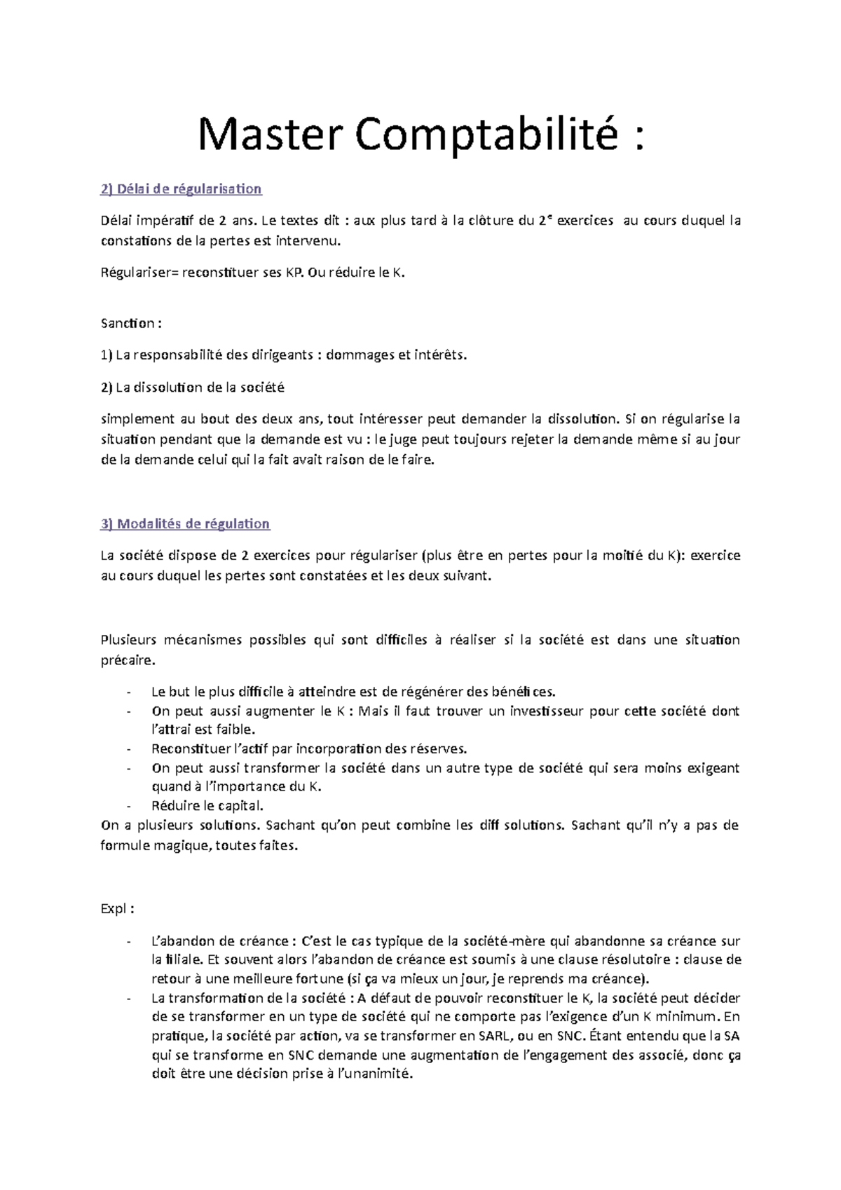 Master Comptabilit 17 - Master Comptabilité : 2) Délai de ...