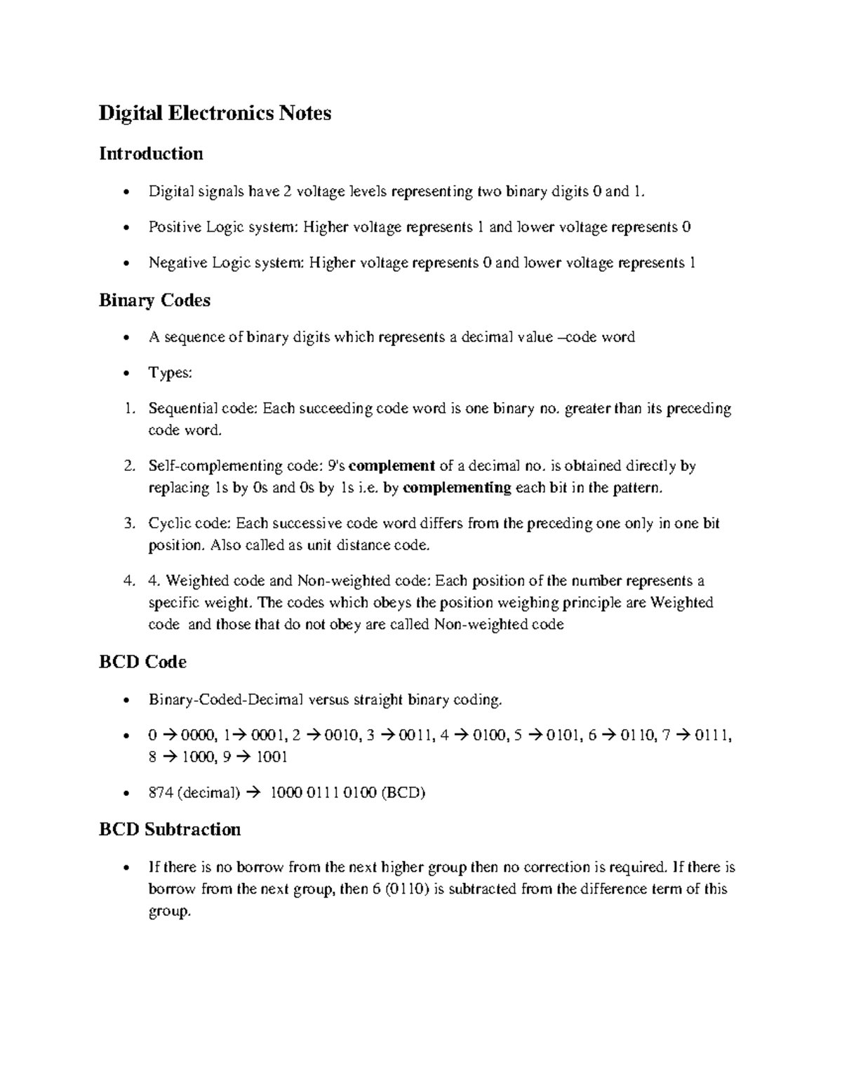 Digital Electronics Notes - Digital Electronics Notes Introduction ...