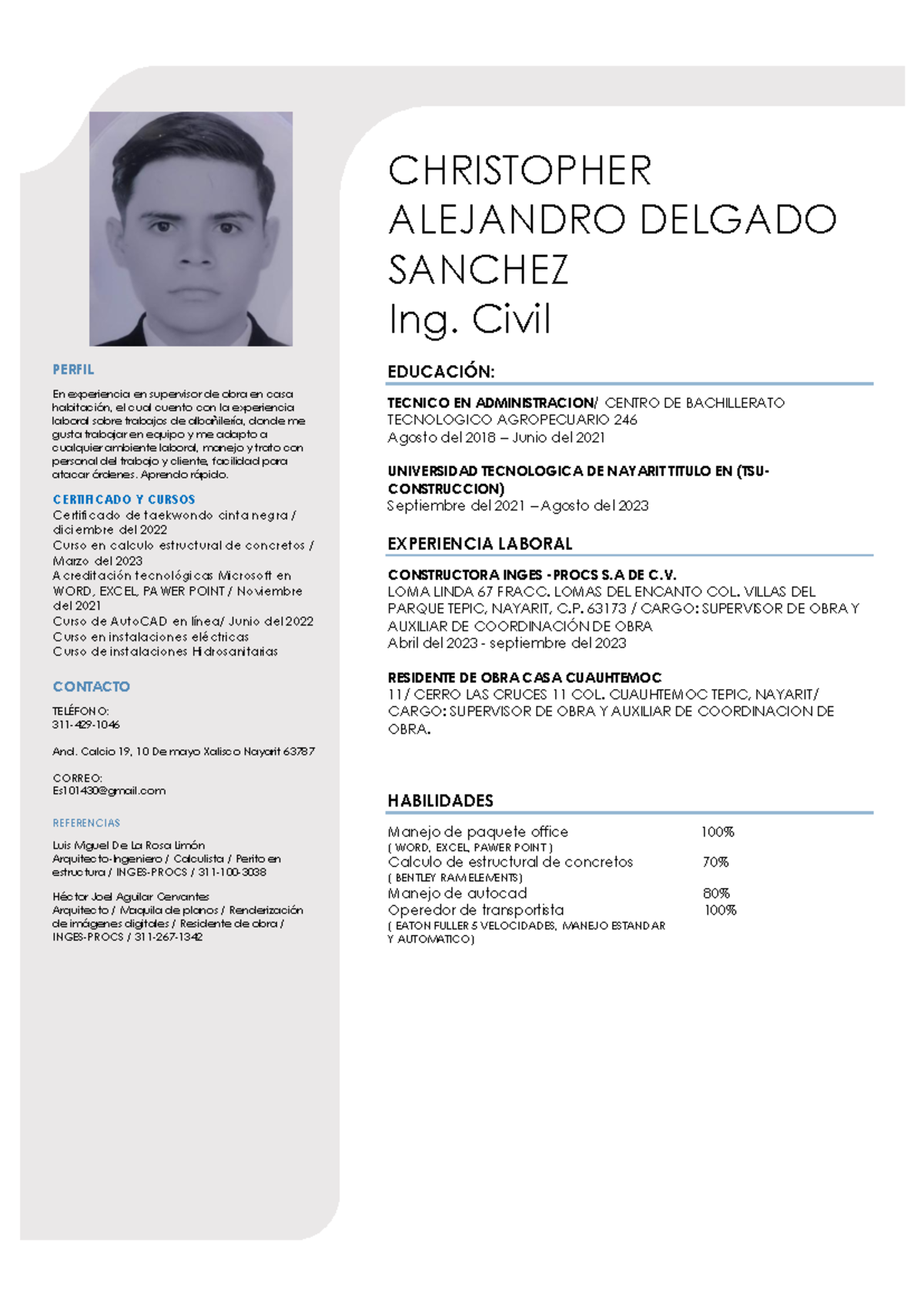 CVV Christopher Alejandro Delgado Sanhez - CHRISTOPHER ALEJANDRO ...