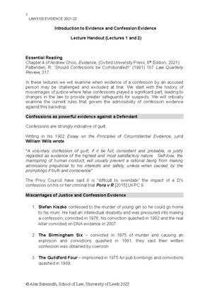 Identification Evidence - LAW OF EVIDENCE IDENTIFICATION EVIDENCE Types ...