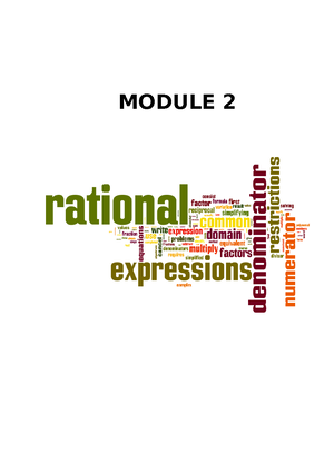 QTR 1 MODULE 3 Linear Equations - MODULE 3 LINEAR EQUATIONS I AND FOCUS ...