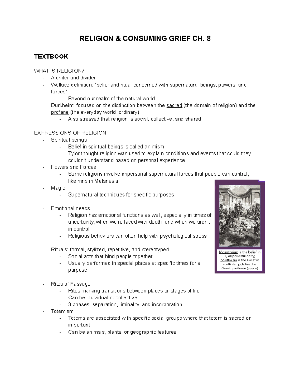 Religion Consuming Grief Ch. 8 - RELIGION & CONSUMING GRIEF CH. 8 ...