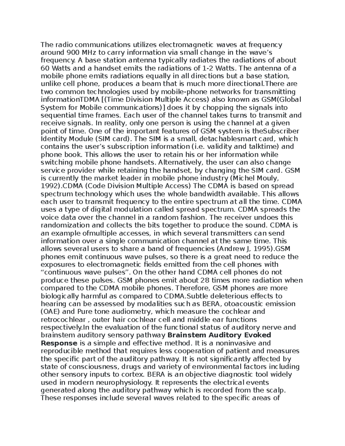 2039 - essay written for bio - The radio communications utilizes ...