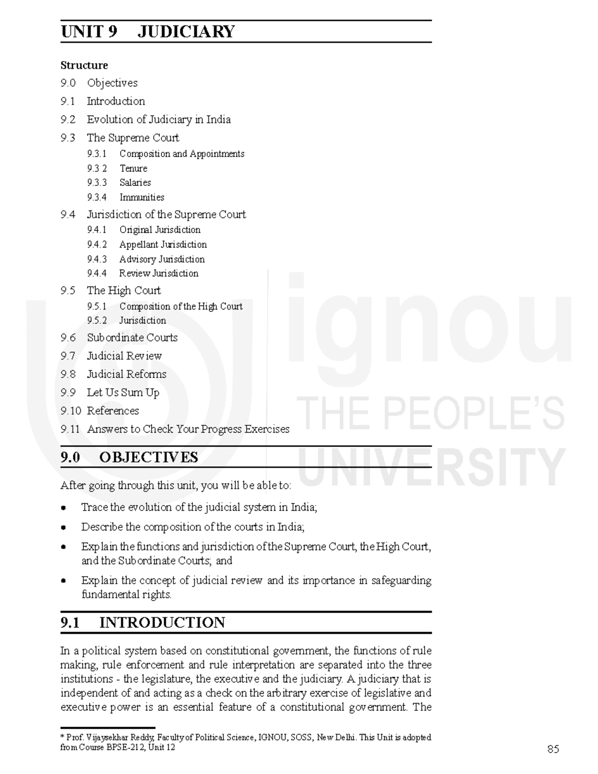 Unit9 - Microbiology diversity of bacteria - Executive UNIT 9 JUDICIARY Structure 9 Objectives 9 ...