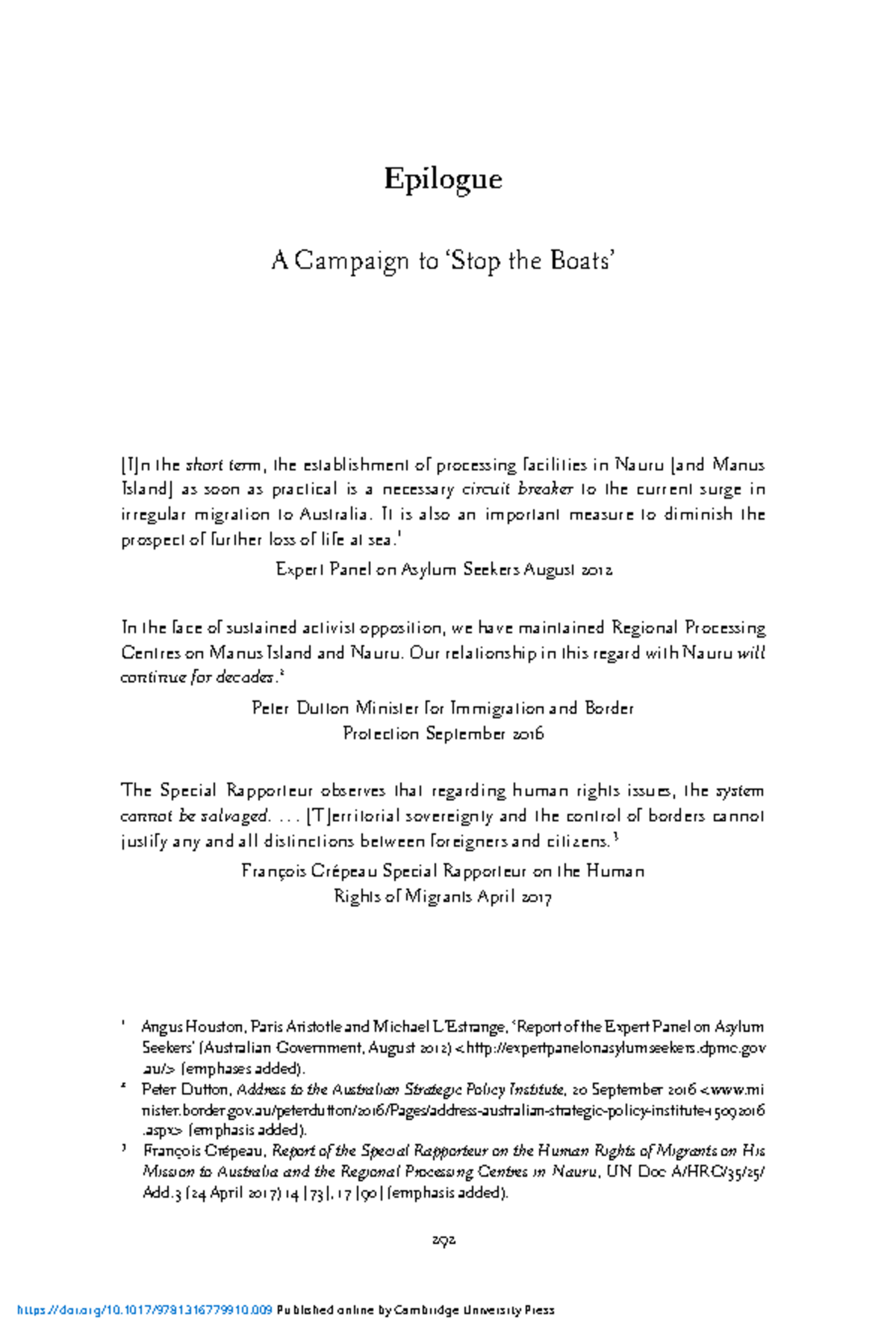 A Campaign to Stop the Boats - Epilogue A Campaign to ‘Stop the Boats ...